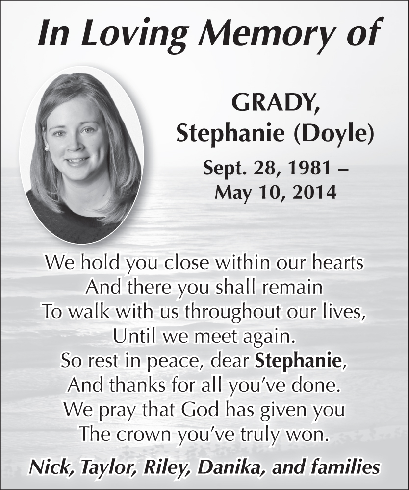 In Memory – Stephanie Grady - The Record News